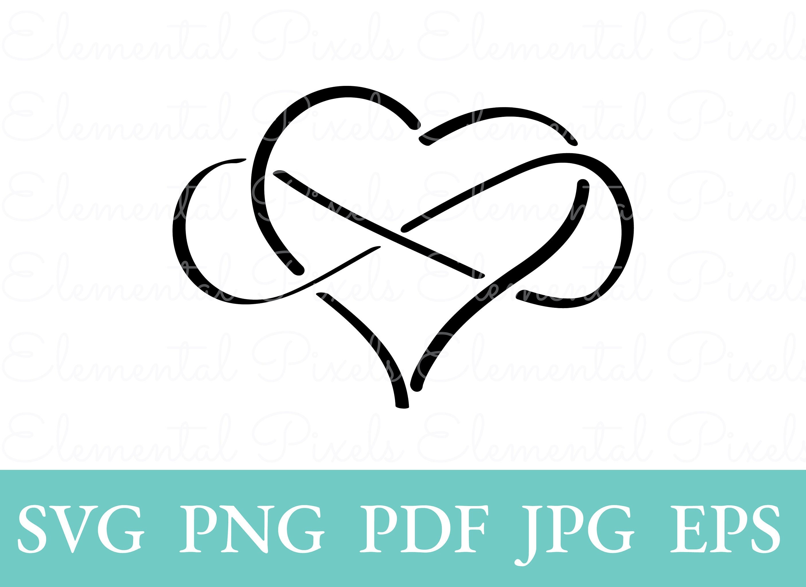 Infinity Heart Svg Hand Drawn Poly Pride Symbol Png for - Etsy