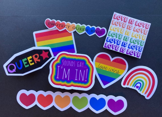 Pride Sticker Pack LGBTQ Stickers Pride Stickers Water - Etsy