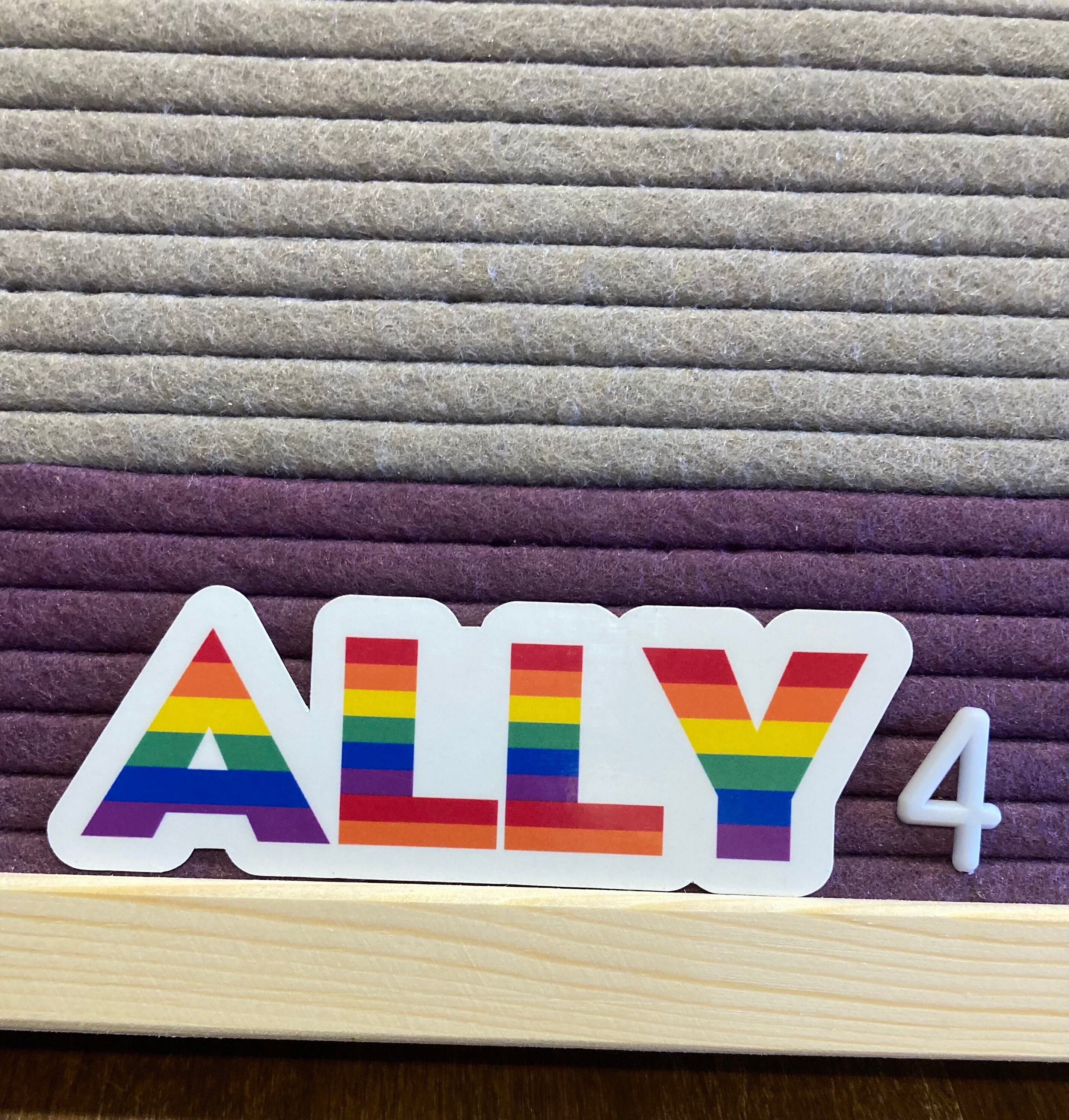 Ally Sticker LGBTQ Stickers Pride Stickers Water Bottle - Etsy