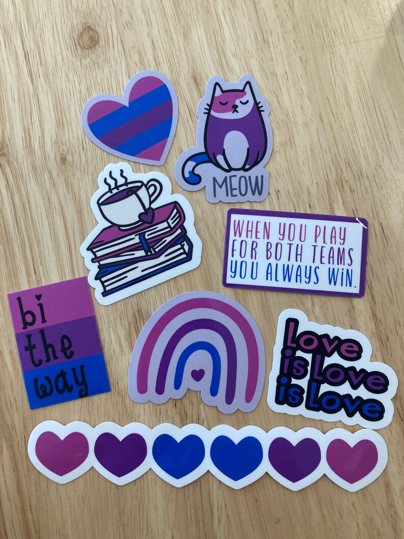 Bisexual Sticker Pack LGBTQ Stickers Pride Stickers Water - Etsy
