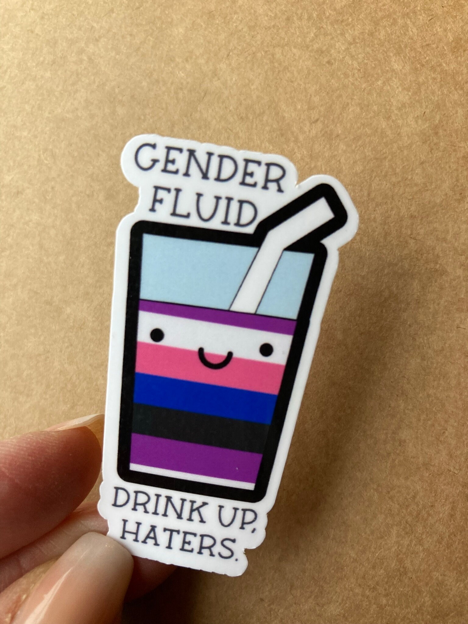 Gender-fluid Gender Fluid Pride Sticker Set LGBTQ Stickers | Etsy UK