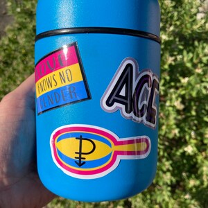 Pansexual Pride Sticker Pack, LGBTQ Stickers, Pride Stickers, Water ...