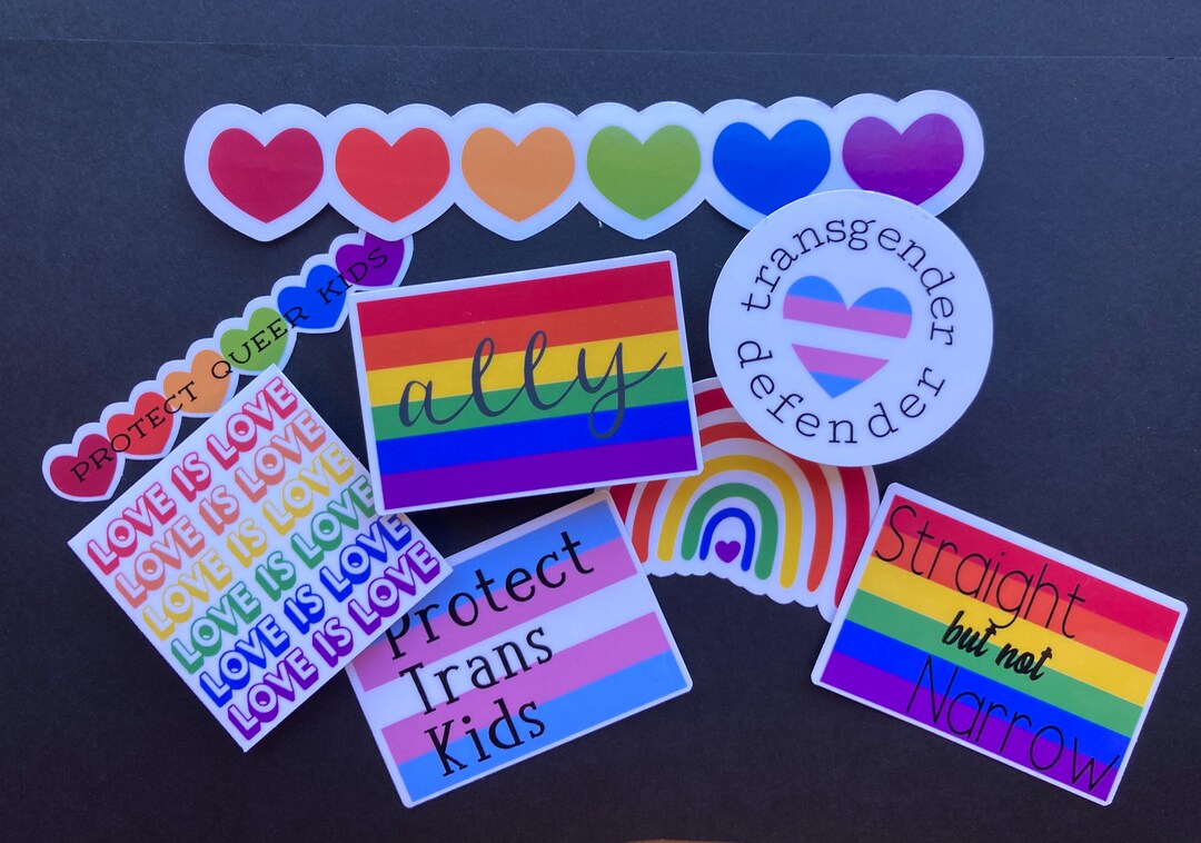 Ally Sticker Pack, LGBTQ Stickers, Pride Stickers, Water Bottle Decals ...