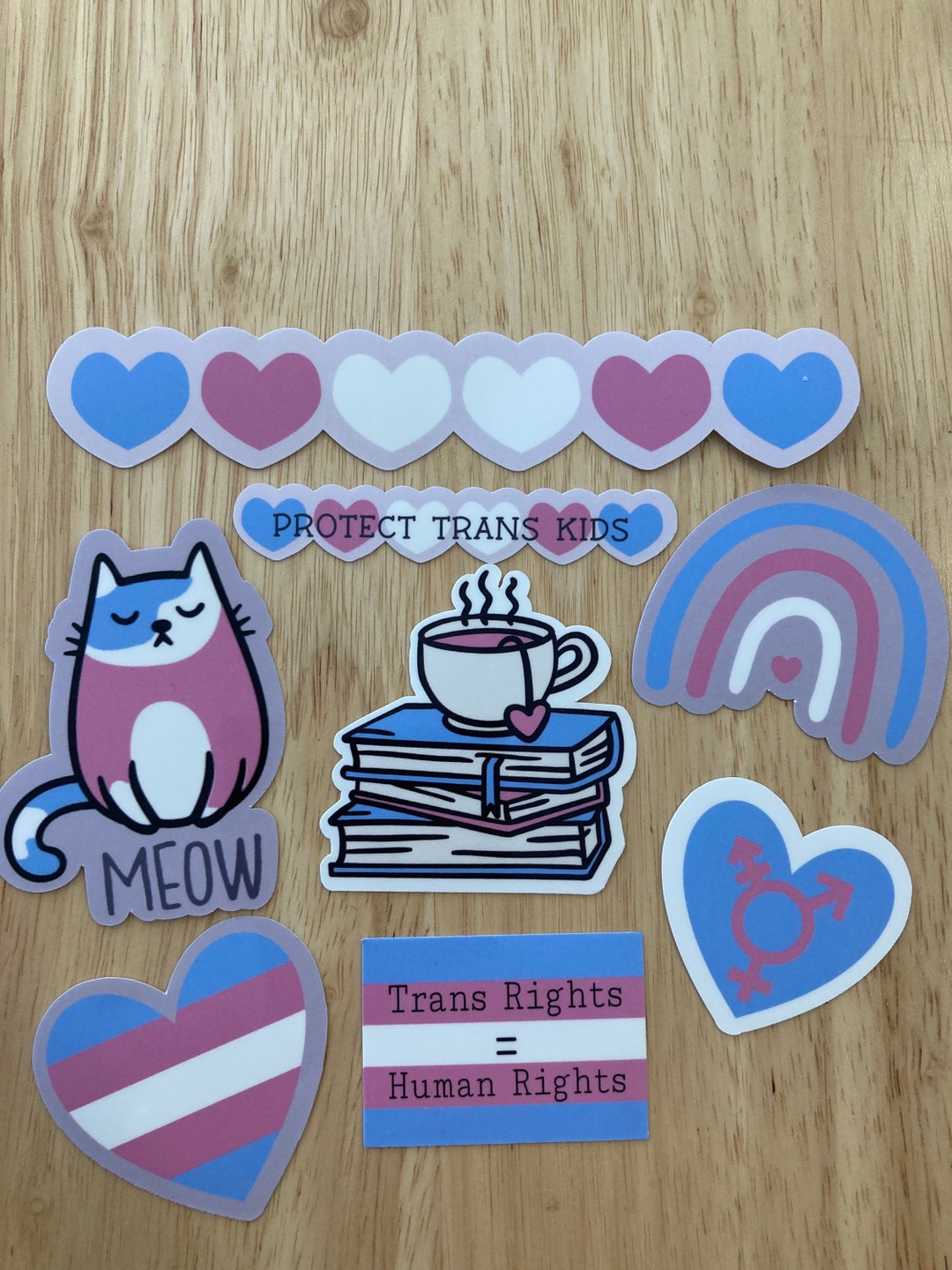 Trans Pride Sticker Pack, LGBTQ Stickers, Pride Stickers, Water Bottle ...