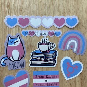 Trans Pride Sticker Pack, LGBTQ Stickers, Pride Stickers, Water Bottle ...