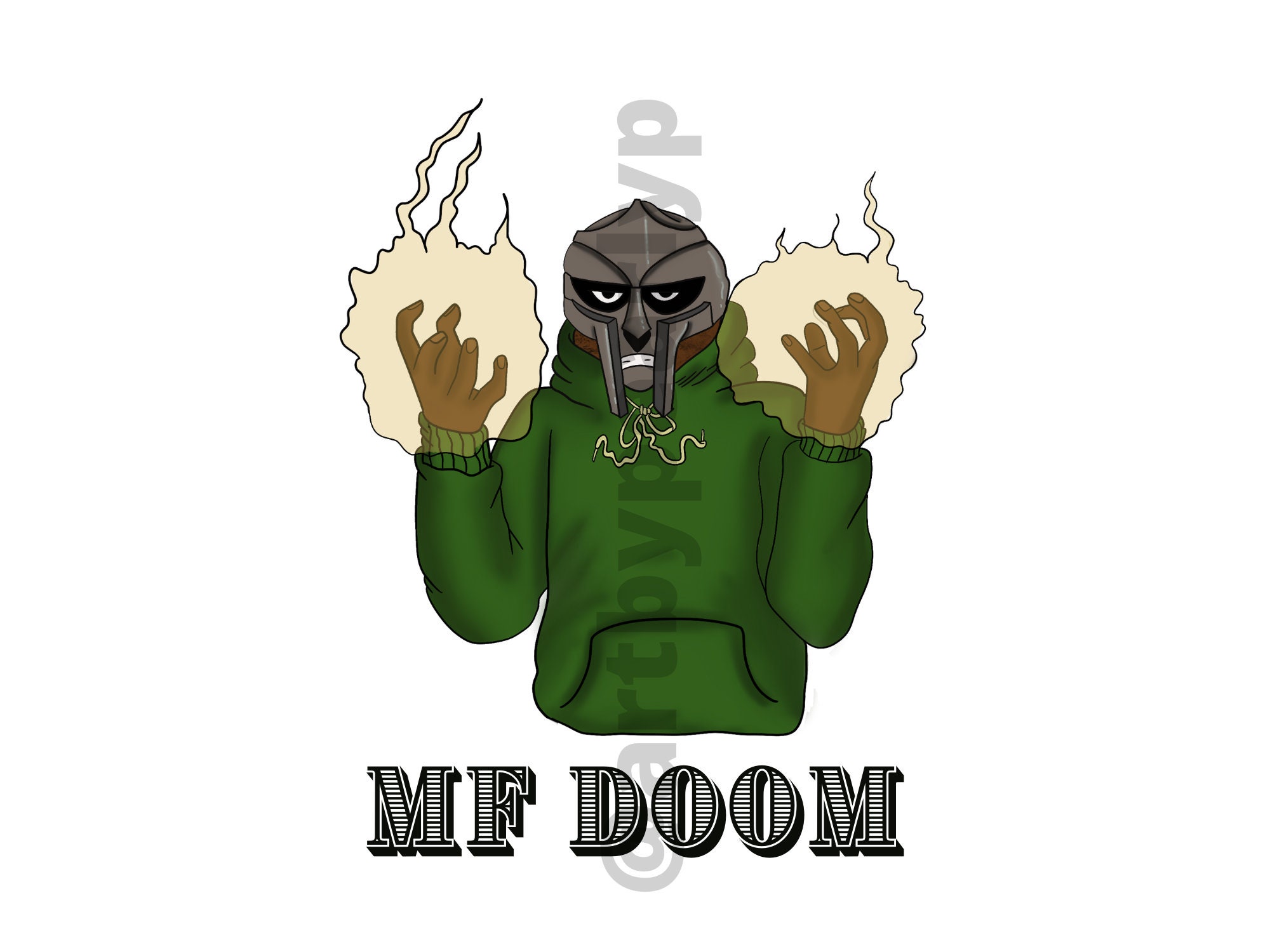 MF DOOM Downloadable PNG File Danger Doom Instant Download - Etsy