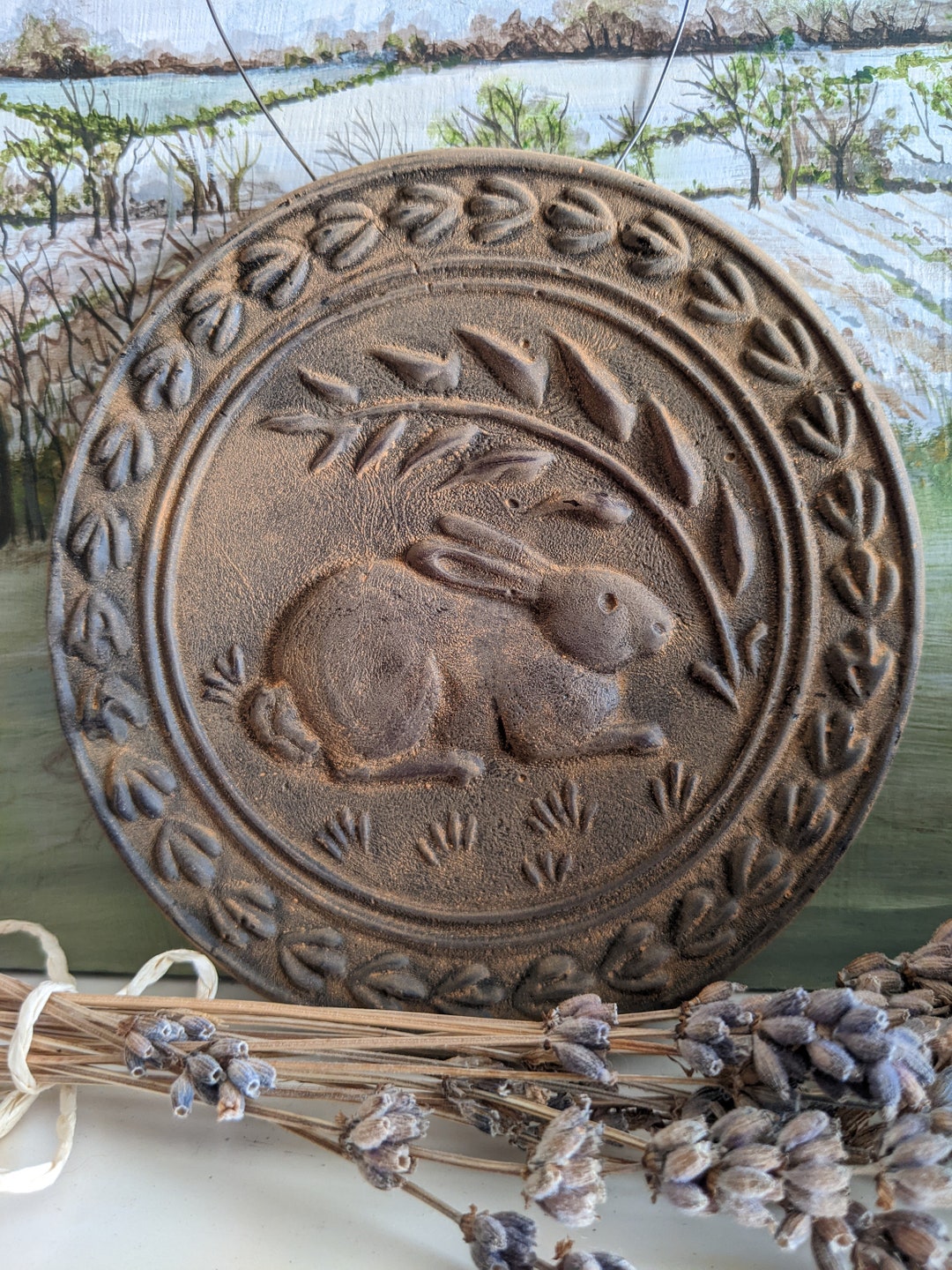 Folk Art Rabbit Decoration, Wall Hanging, Beeswax. - Etsy UK