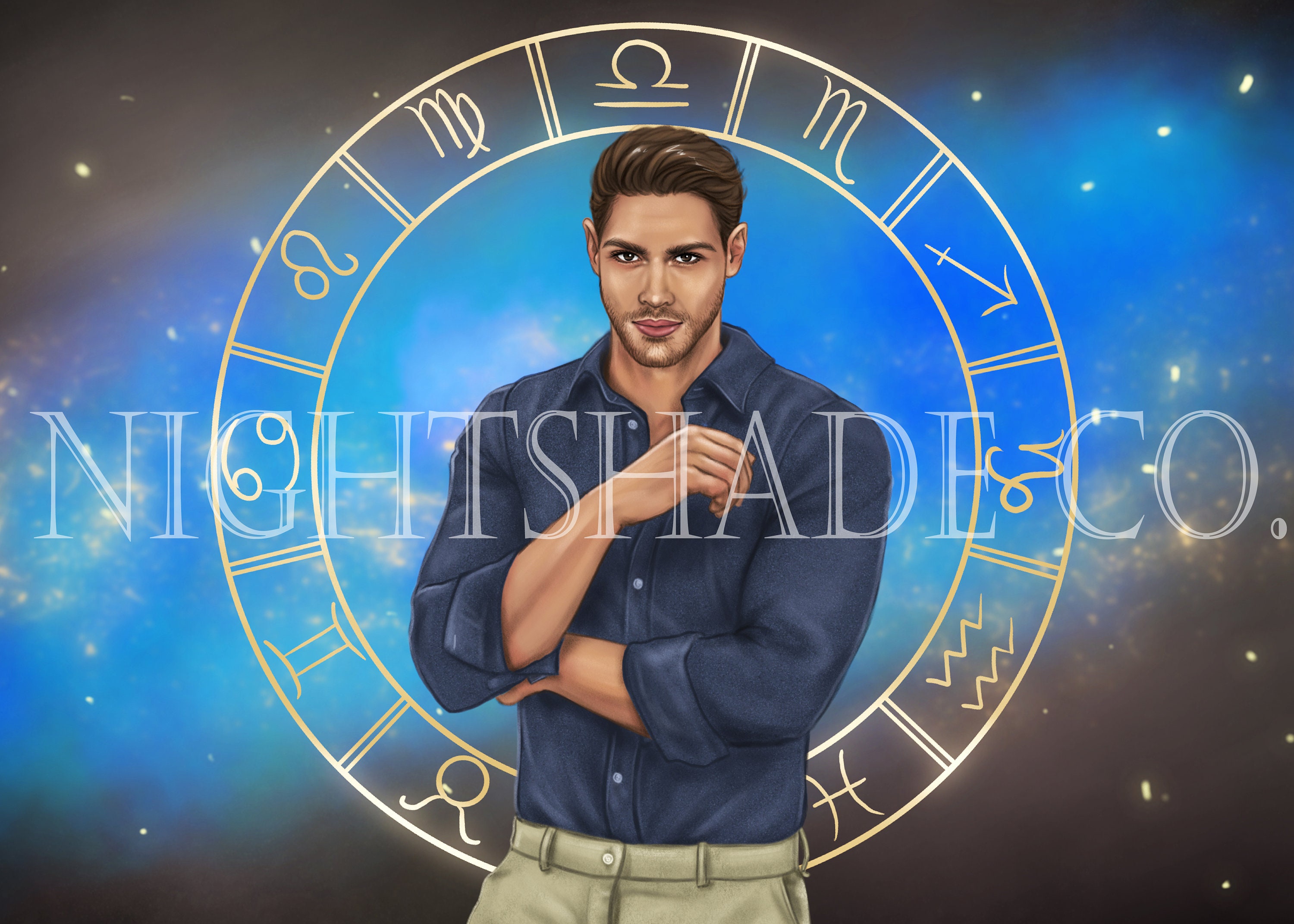 Zodiac Academy Art Prints the Vega Twins Darius Acrux Lance Orion Caleb ...