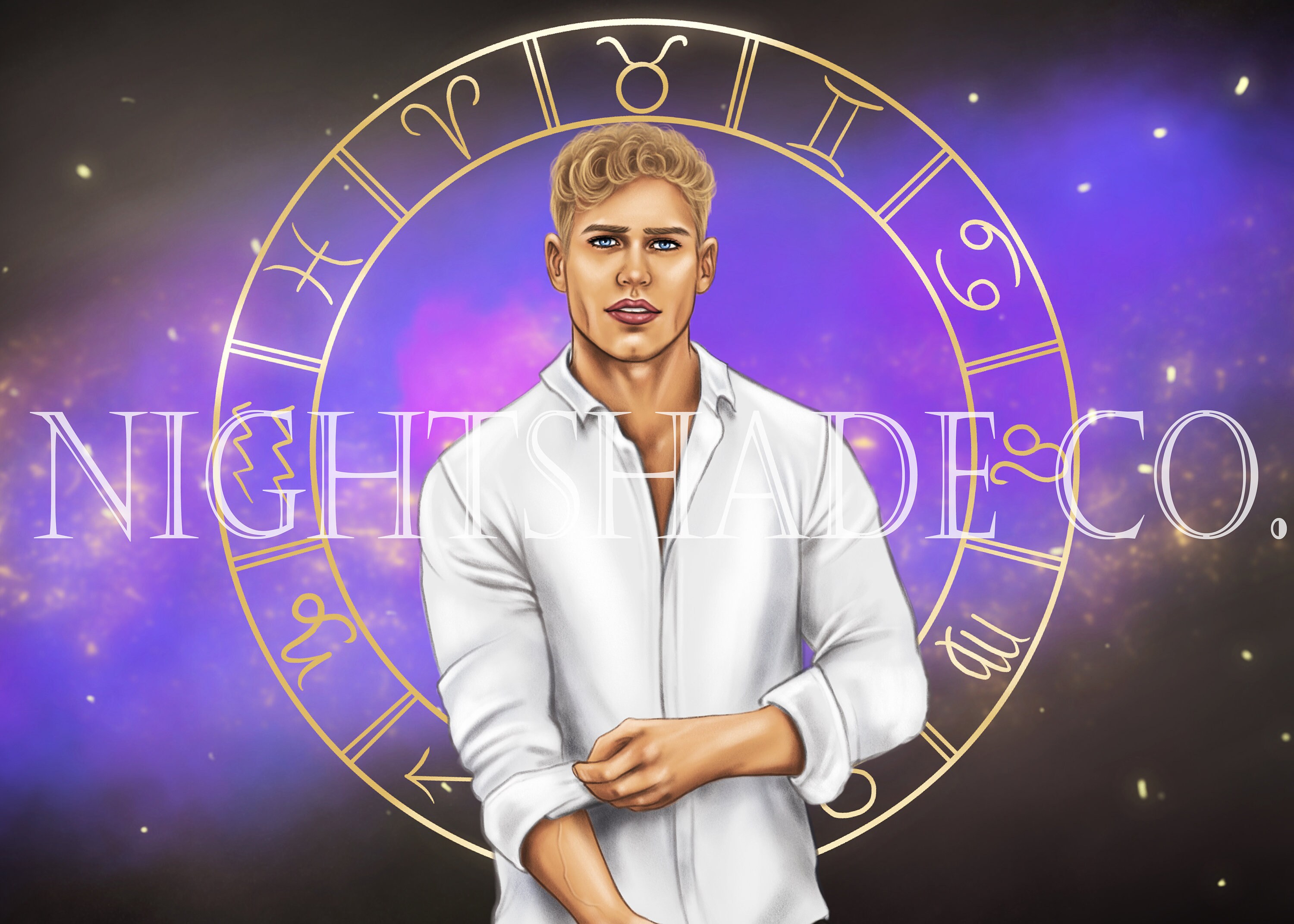 Zodiac Academy Art Prints the Vega Twins Darius Acrux Lance Orion Caleb ...