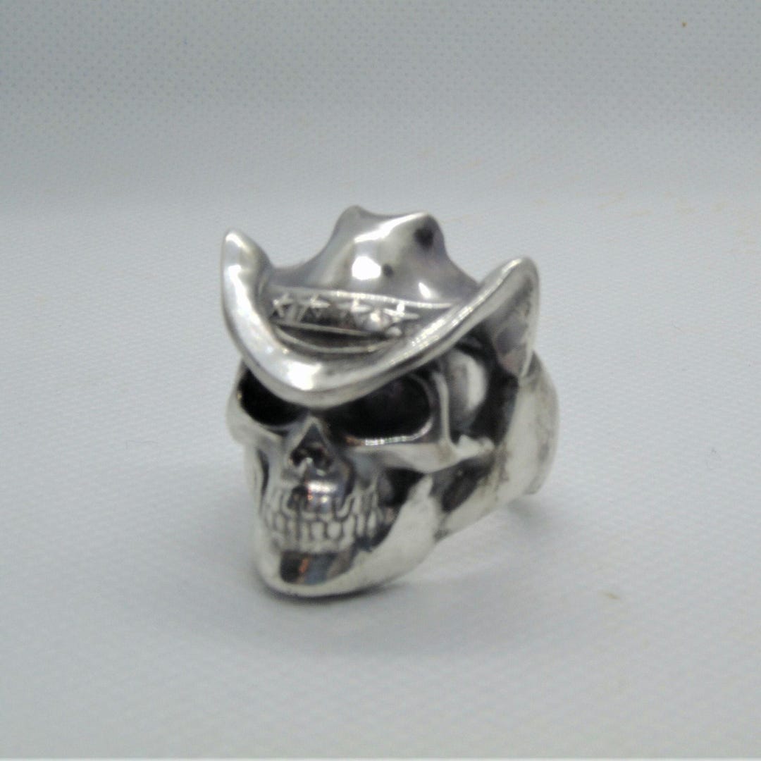 Cowboy Elegant Western Ring -inspired Skull With Cowboy Hat Ring ...
