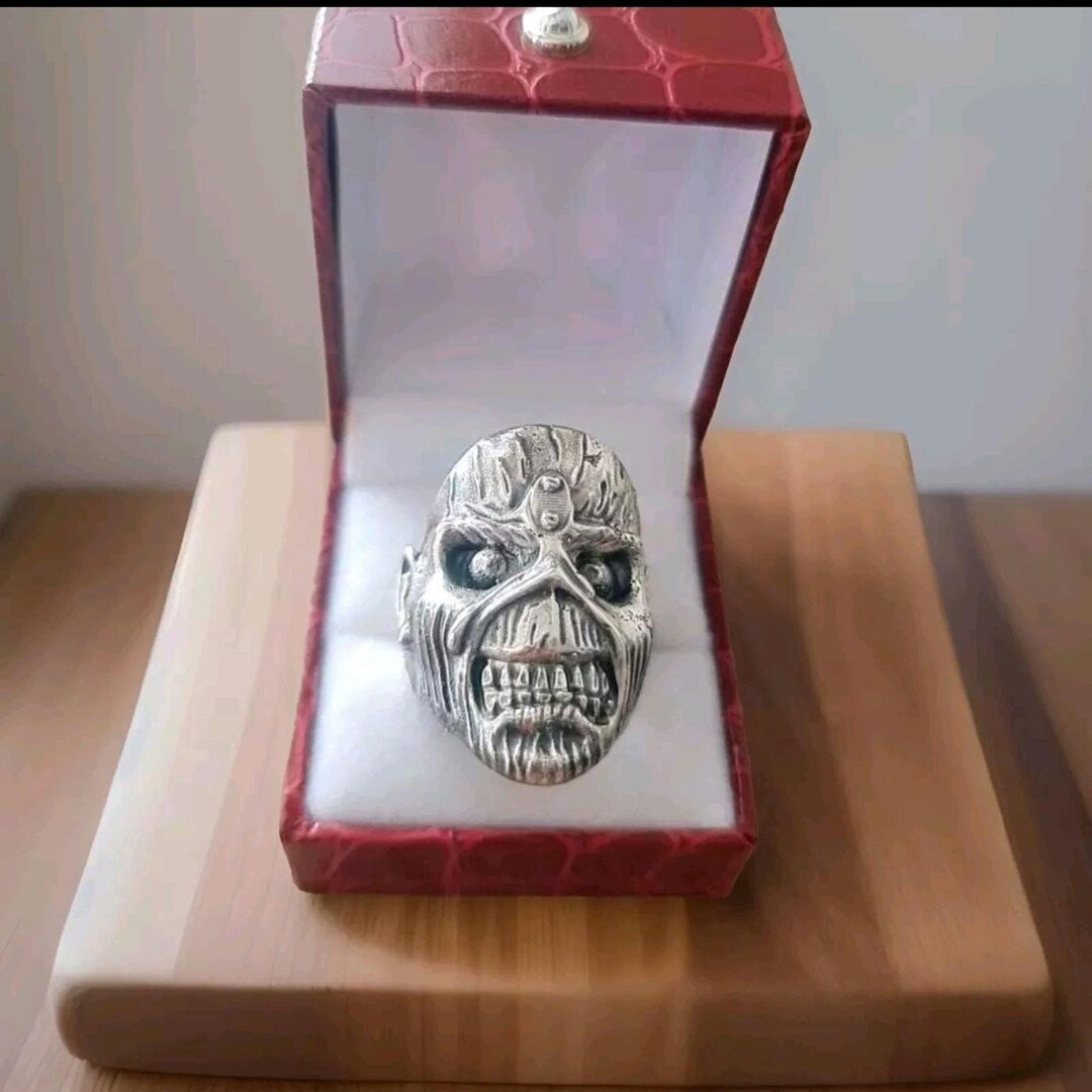 Handmade Sterling Silver Eddie Ring, Skull Ring, Biker Ring, Man Ring ...