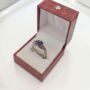 Solitaire Bats Ring Deep Purple Zircon –Gothic Silver Jewelry ...