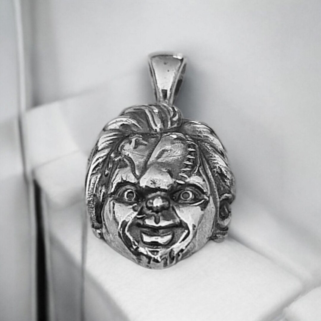 Chucky-inspired Sterling Silver Pendant – Handmade for Horror Doll Fans ...