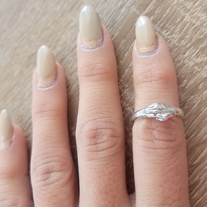 Interlocking Holding Hands Ring, 925 Sterling Silver Romantic Love ...