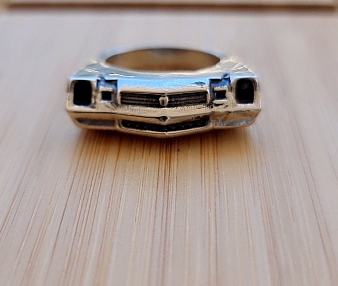 Handmade Silver 1979 Classic Car Ring: Bold Automotive Jewelry - Etsy