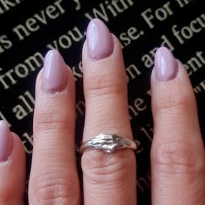 Interlocking Holding Hands Ring, 925 Sterling Silver Romantic Love ...