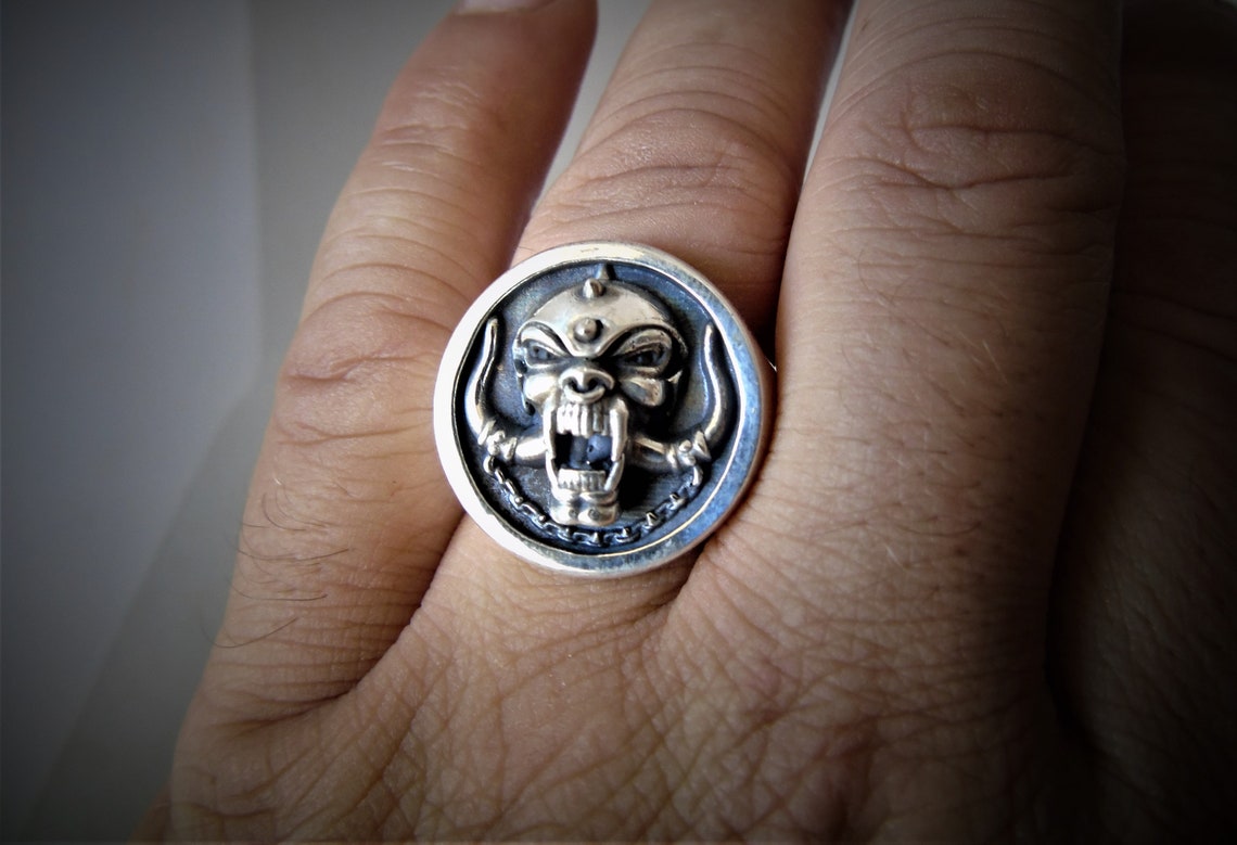 Motorhead Ring-war Pig Ring-unique Design-handmade 925 Silver | Etsy