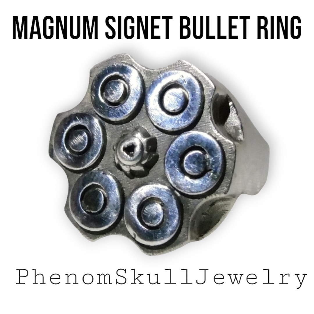 Handmade Bullet Revolver Ring Ammo Signet Ring: Handmade - Etsy