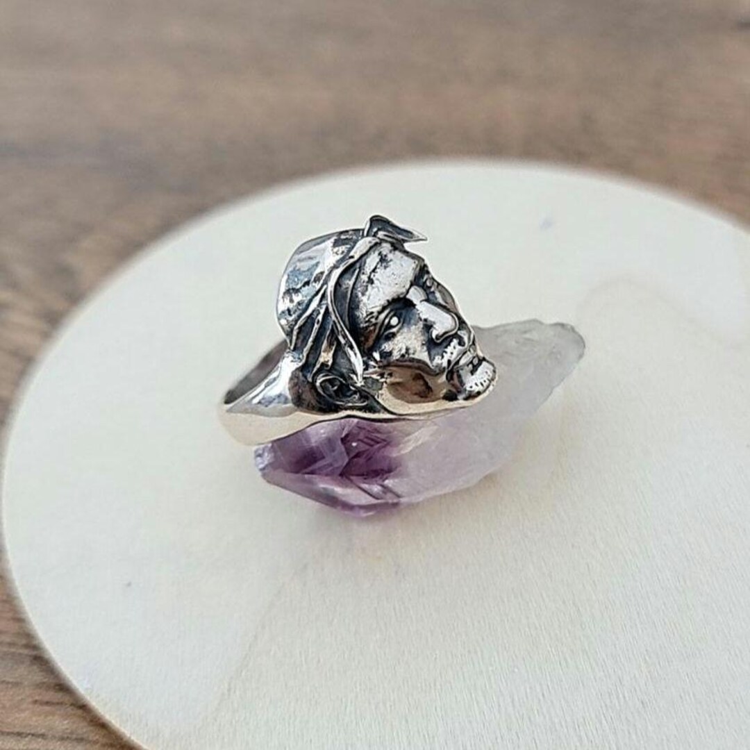 Handmade Hip Hop Star Rapper Ring solid 925 Sterling Silver Heavy Duty ...