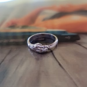 Interlocking Holding Hands Ring, 925 Sterling Silver Romantic Love ...