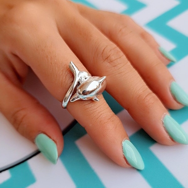 Dolphin Ring - Etsy