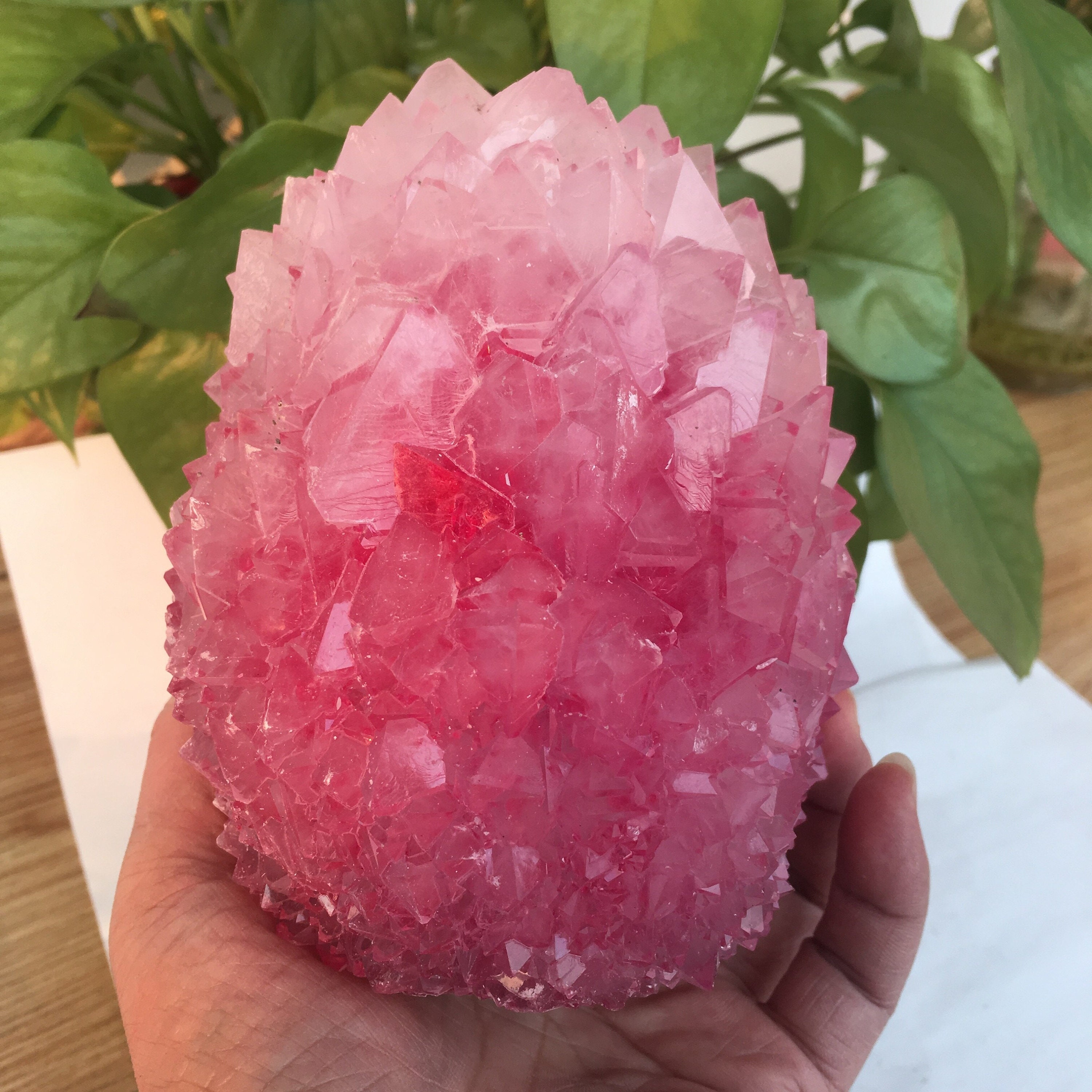 900-1000g Beautiful Rose-colored Quartz Crystal Cluster - Etsy Australia