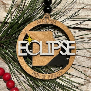 2024 Missouri Total Solar Eclipse Christmas Tree Ornament Eclipse ...