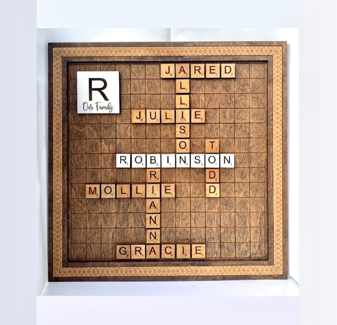 Custom Scrabble Tiles Family Tree Grandparents Sign Personalized ...