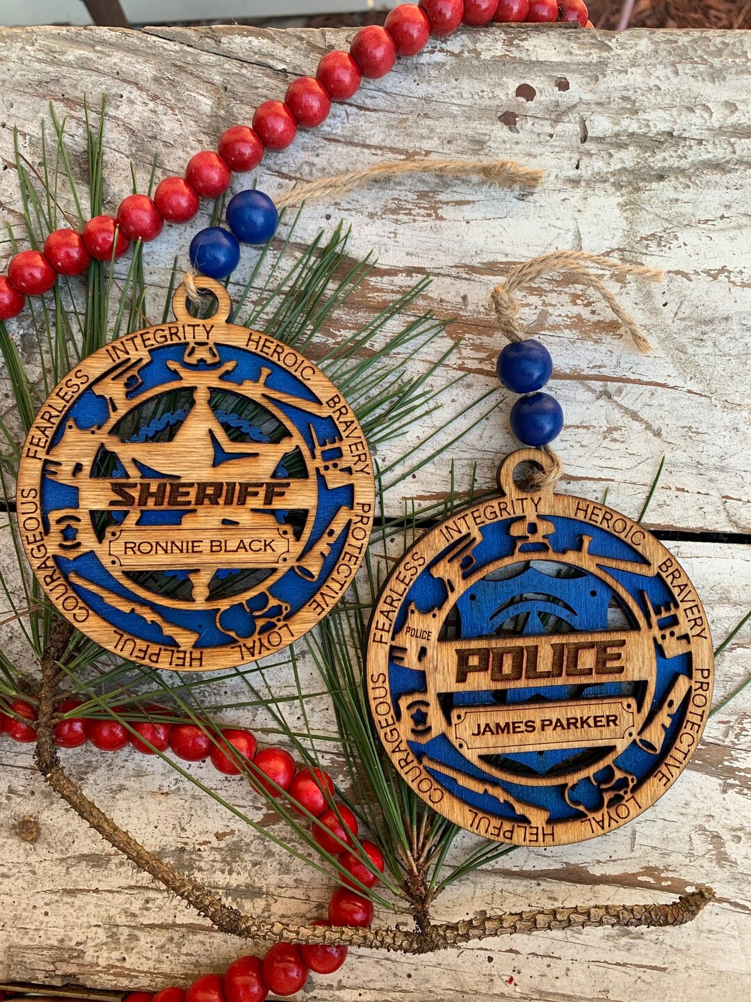 Personalized Police/ Sheriff /deputy Christmas Keepsake Ornament | Gift ...