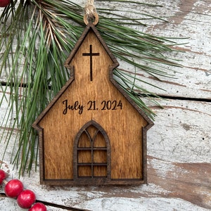 Personalized Church Christmas Tree Ornament Gifts for Sunday School ...