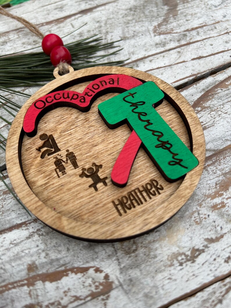 Personalized Occupational Therapist Christmas Tree Ornament | Custom OT ...