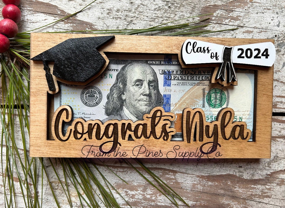 Personalized Graduation Money Holder Gift | Graduation Cash Holder ...