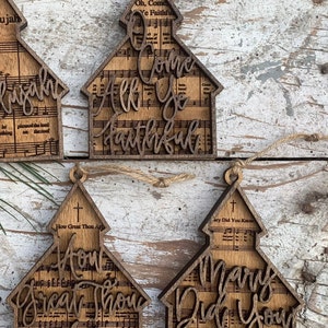 Church Hymns Christmas Tree Ornaments |religious Songs | Sunday School ...