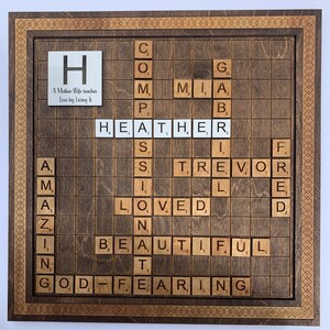 Custom Scrabble Tiles Family Tree | Grandparents Sign | Personalized ...