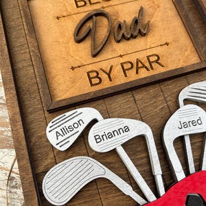 Personalized Dad or Grandpa Golf Sign | Best Dad by Par Fathers Day ...