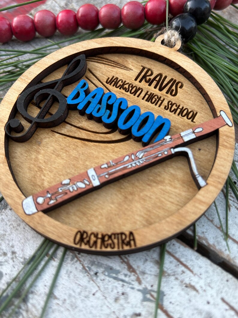 Personalized Bassoon Orchestra Christmas Tree Ornament | Bassoonist ...