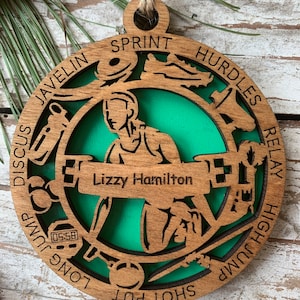 Personalized Track Christmas Tree Ornament | Gift for High School Track ...