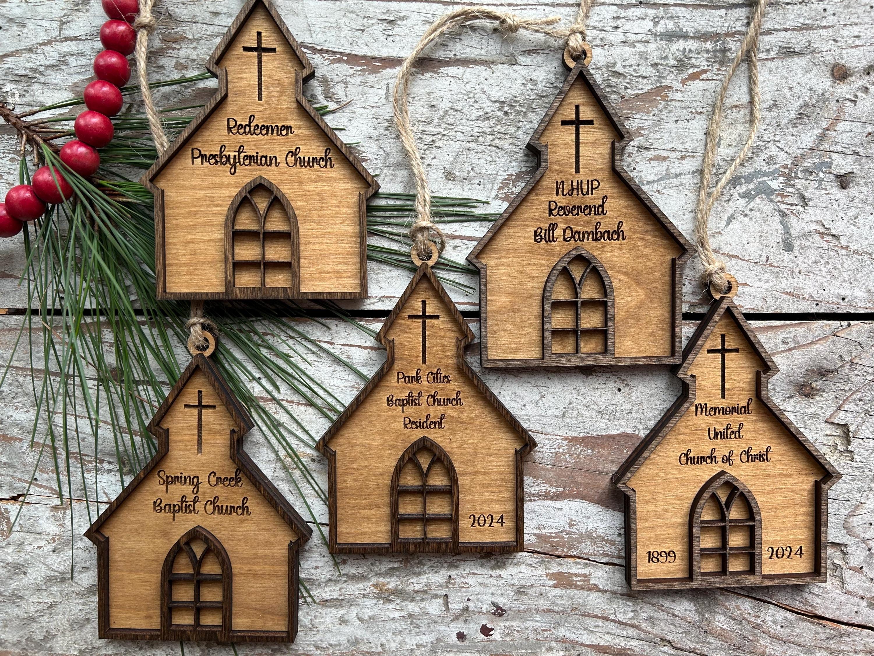Personalized Church Christmas Tree Ornament | Gift for Sunday School ...