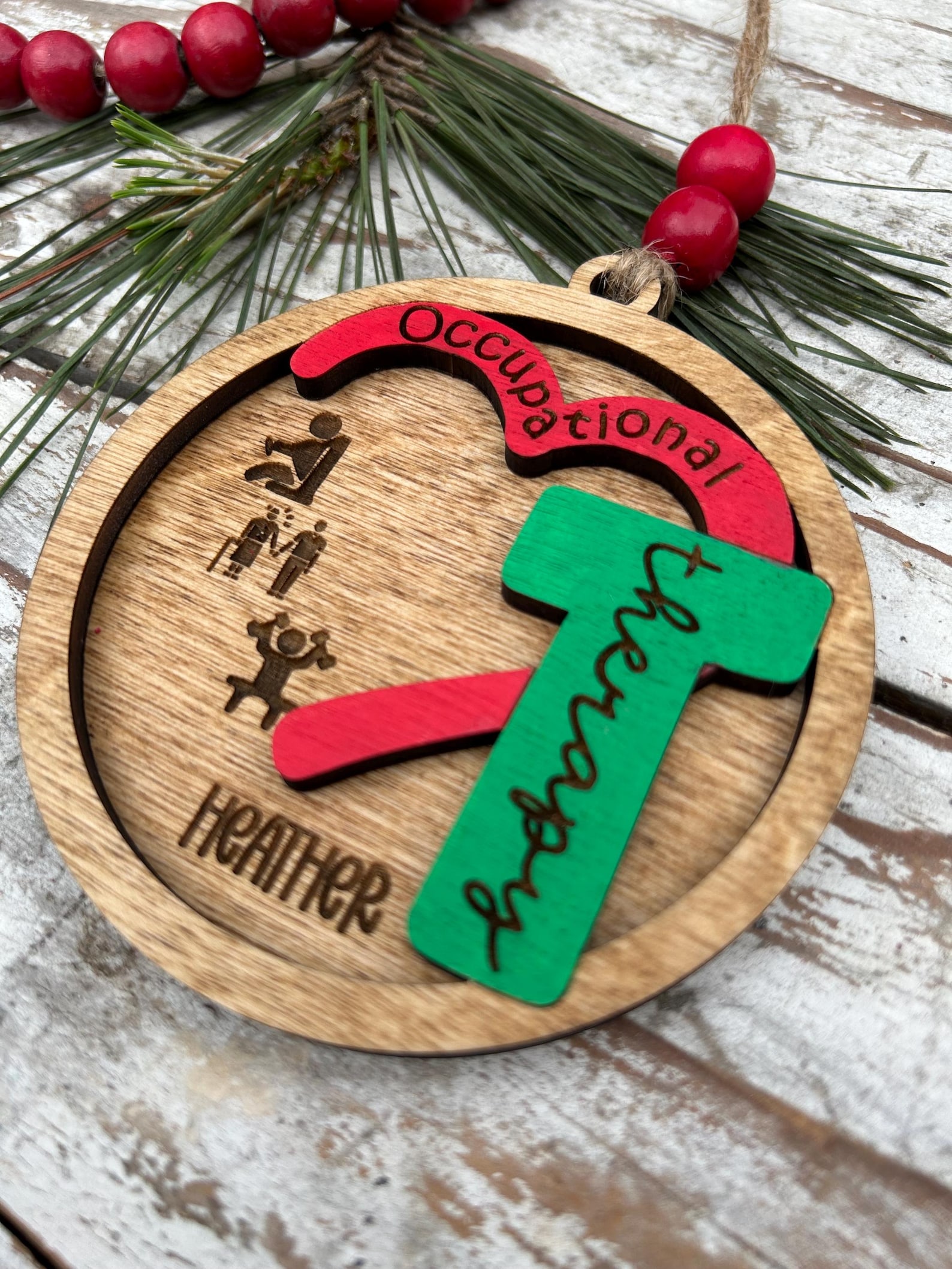 Personalized Occupational Therapist Christmas Tree Ornament | Custom OT ...