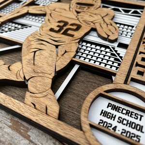 Personalized Football Player Sign | College High School Football Team ...