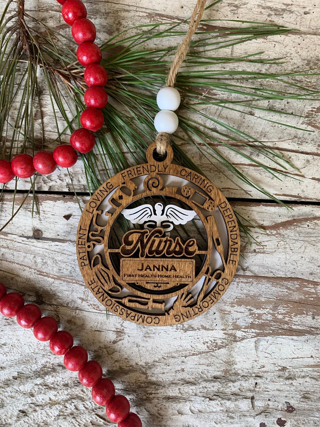 Personalized Nurse Christmas Tree Ornament | Gift for Nursing Graduate ...