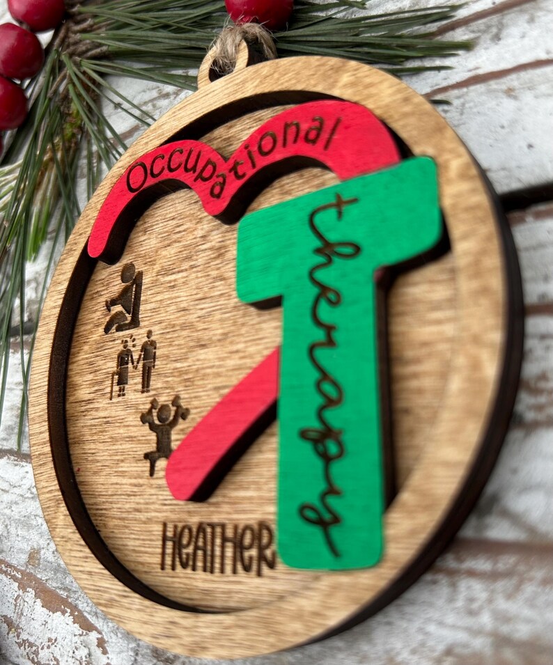 Personalized Occupational Therapist Christmas Tree Ornament | Custom OT ...