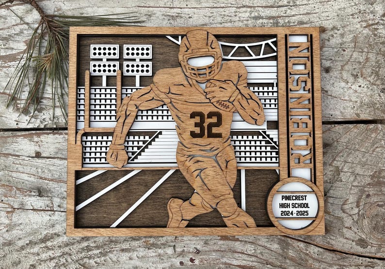 Personalized Football Player Sign | College High School Football Team ...