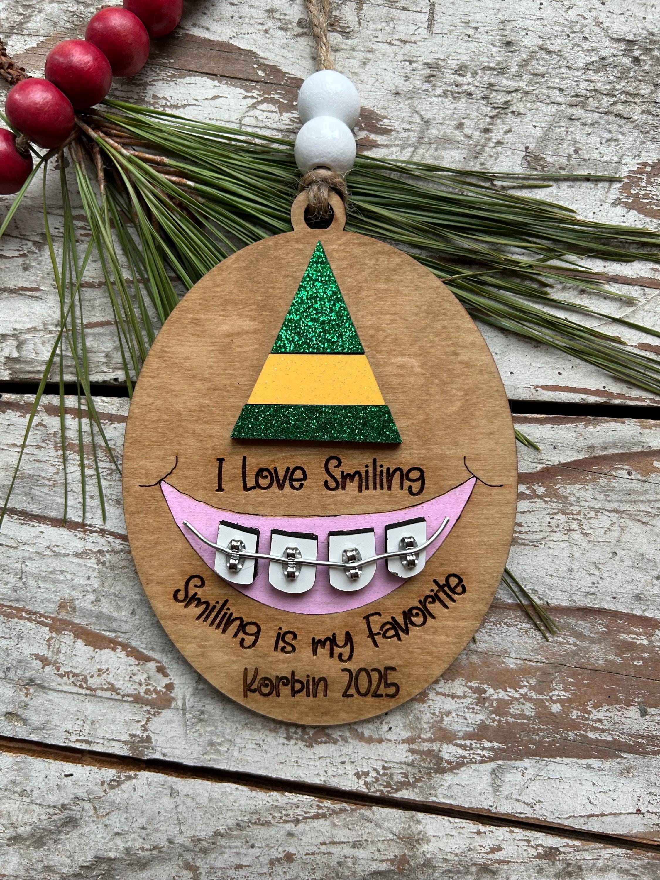Personalized Braces Christmas Tree Ornament | Smiling is My Favorite ...