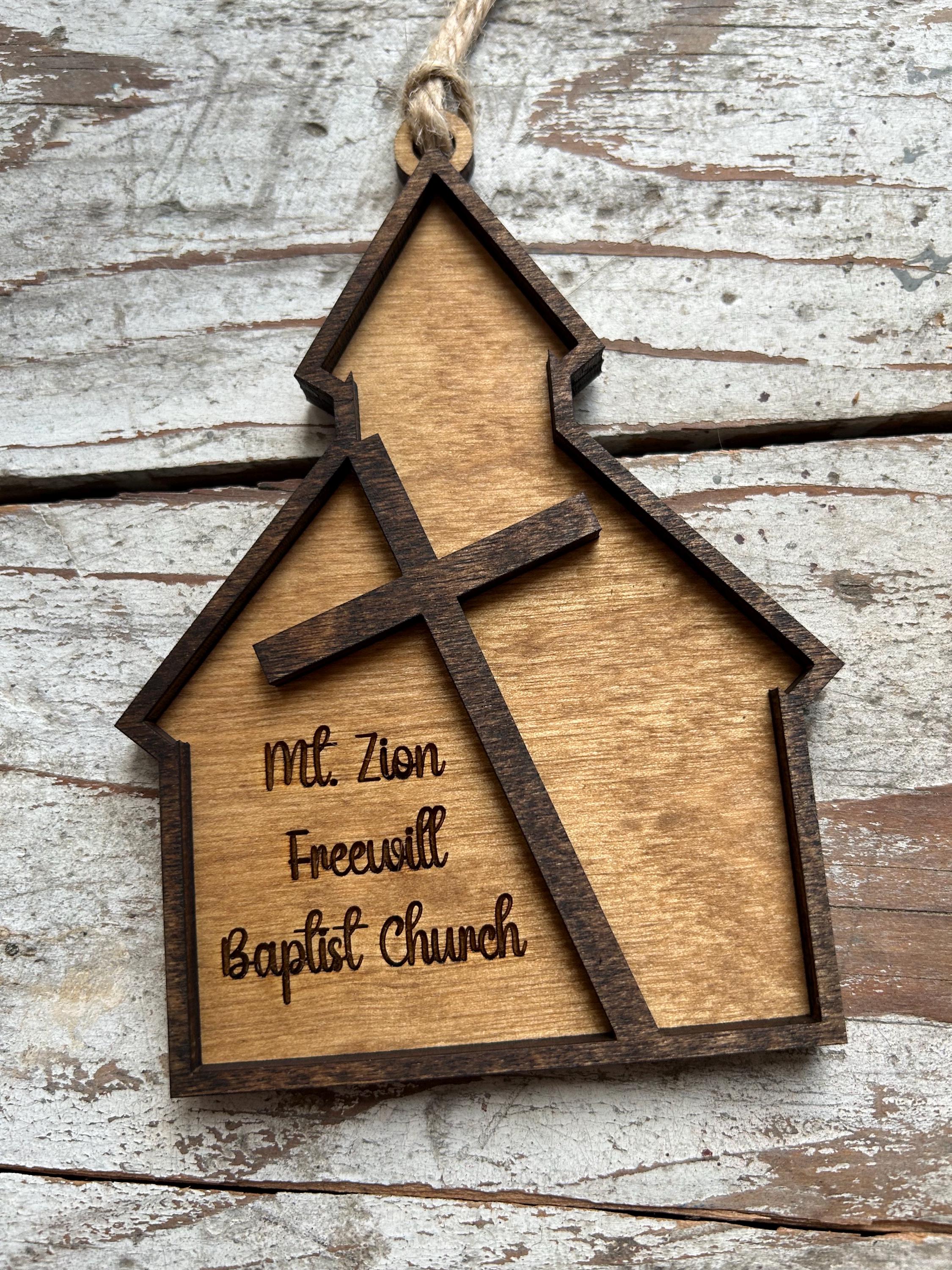 Personalized Church Christmas Tree Ornament | Gift for Sunday School ...