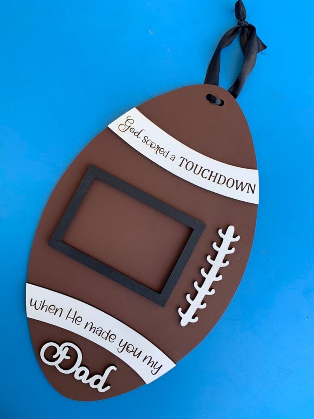 Football Fathers Day Religious Frame - Etsy