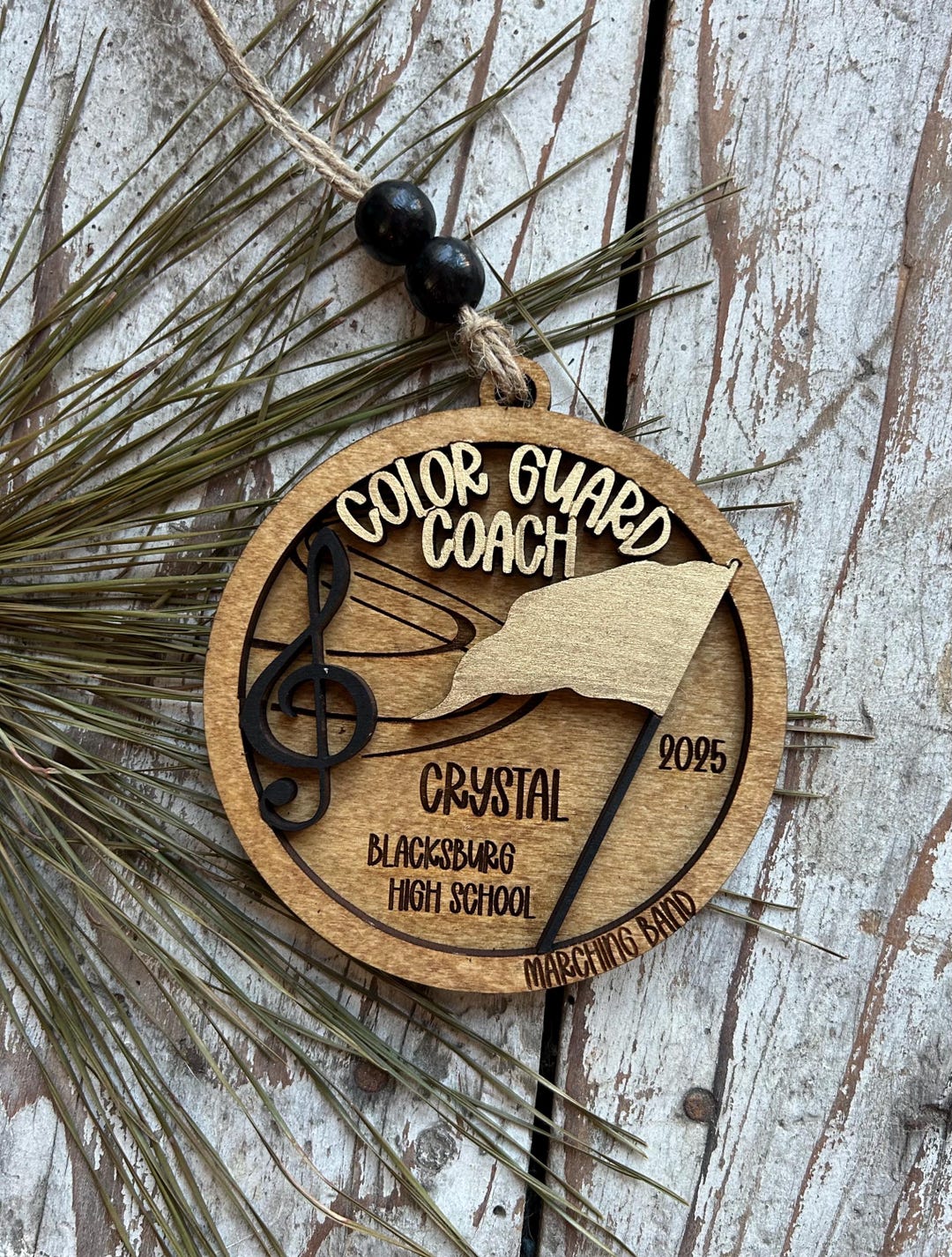 Personalized Color Guard Coach Marching Band Christmas Tree Ornament ...