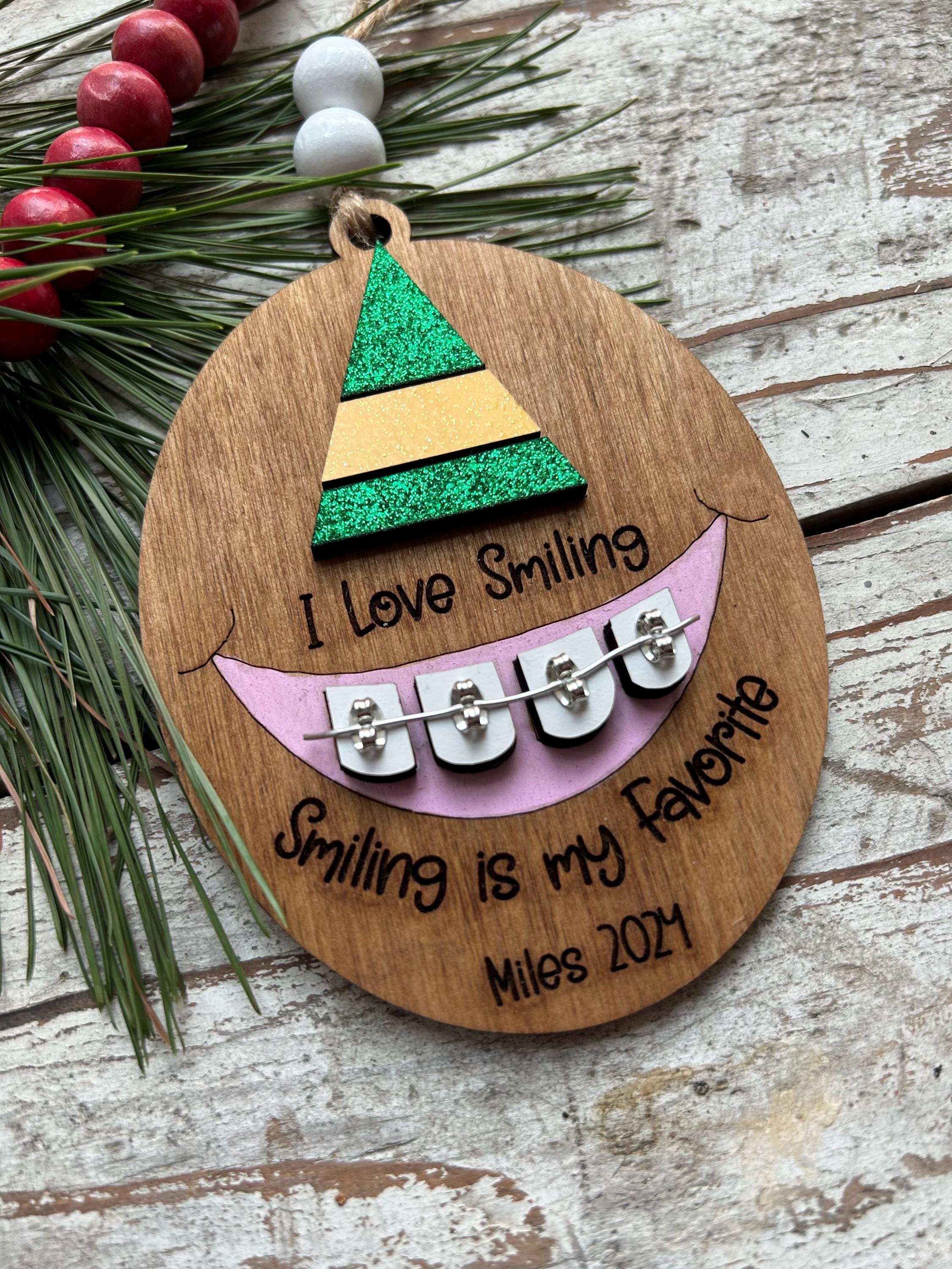 Personalized Braces Christmas Tree Ornament | Smiling is My Favorite ...