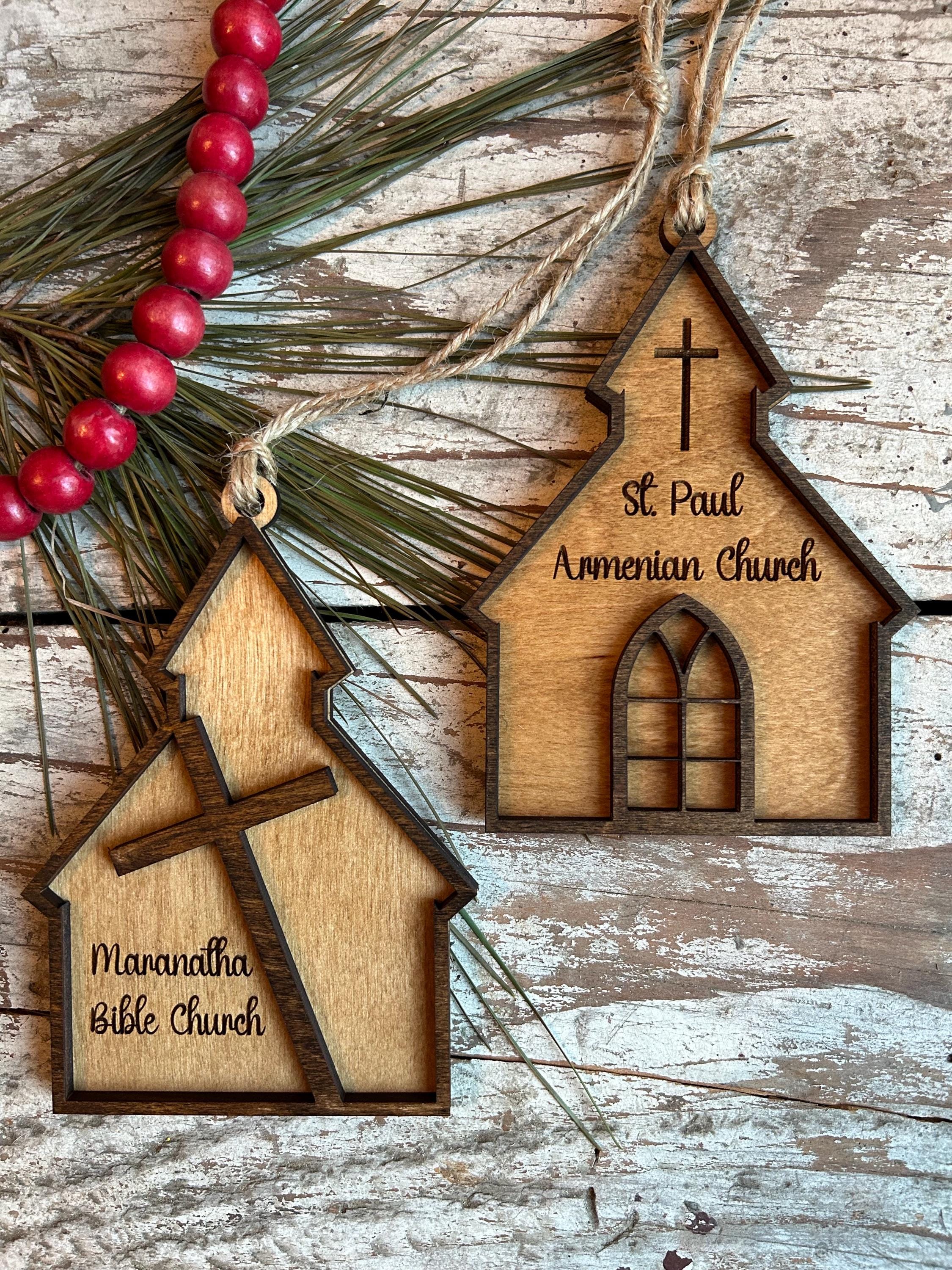 Personalized Church Christmas Tree Ornament | Gift for Sunday School ...
