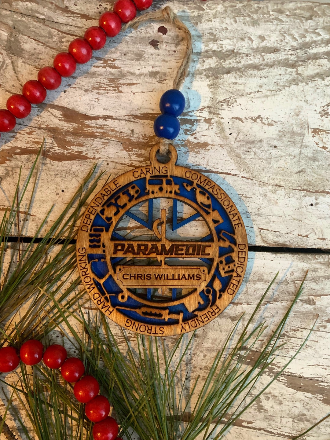 Personalized Paramedic EMT First Responder Christmas Tree Keepsake ...